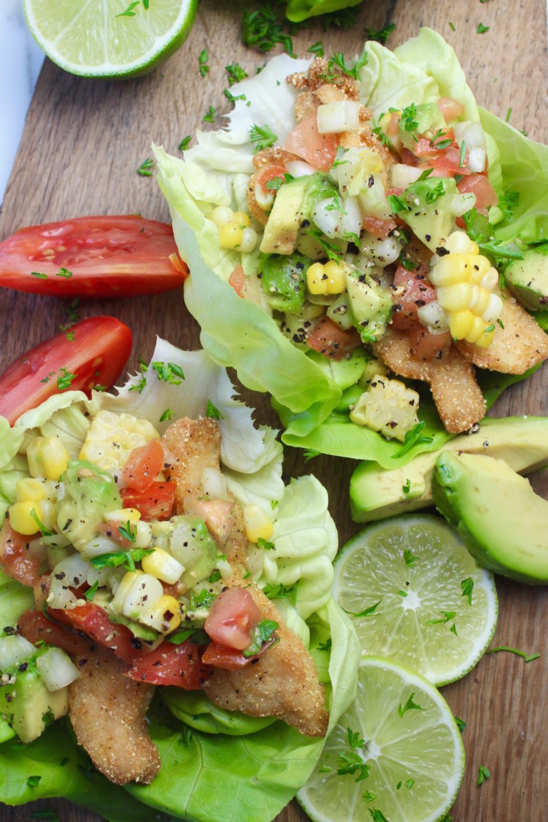 Lettuce-Wrapped Fish Tacos