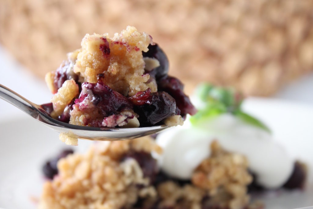 Blueberry-Basil Crisp