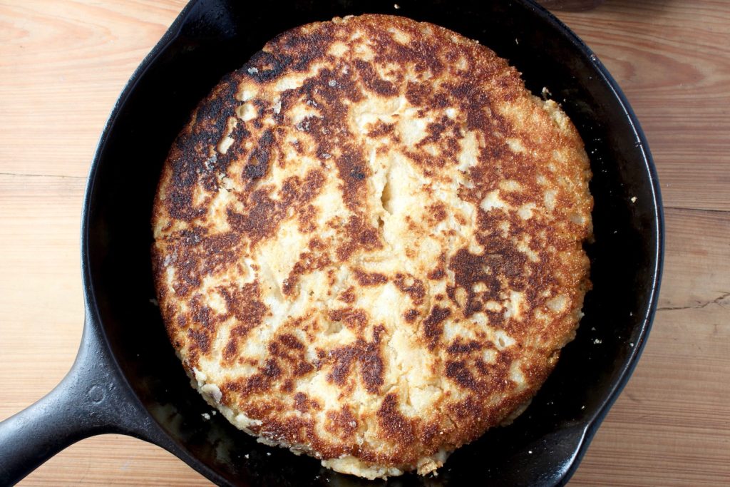 Corn Pone with Swiss Chard